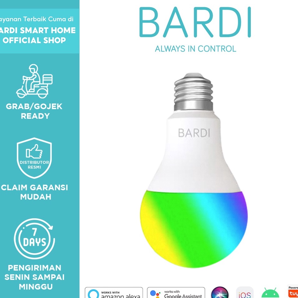 Jual VQV BARDI Smart LIGHT BULB RGBWW 12W Wifi Wireless IoT Home ...