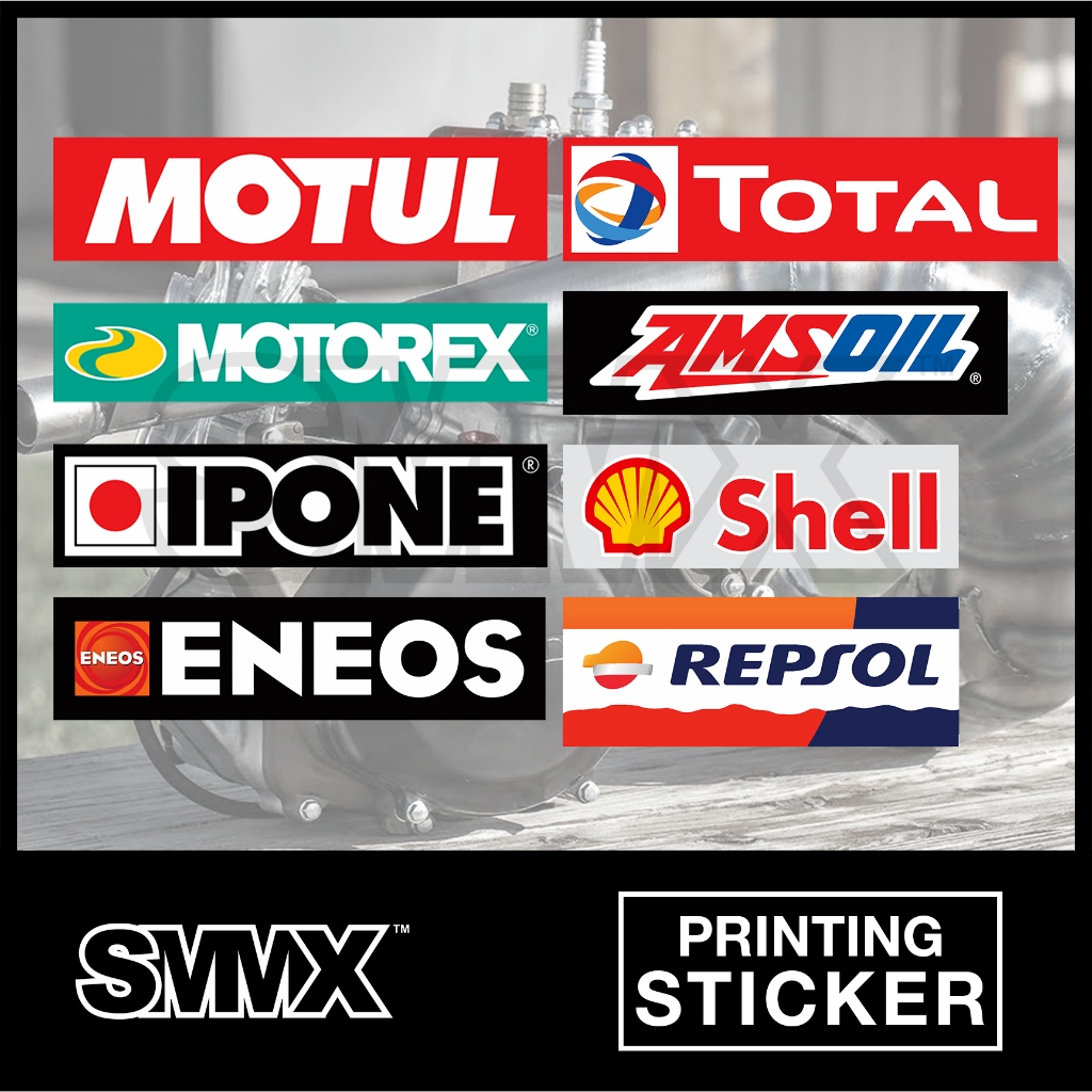 Jual Sticker Stiker oli motul ipone motorex Eneos AMS Shell Total ...