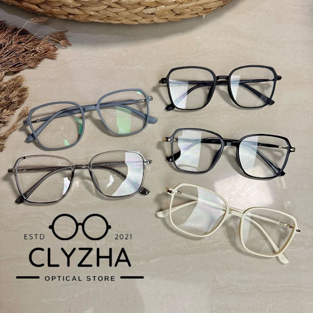 Jual KACAMATA KOTAK FRAME LEBAR WANITA LENSA ANTIRADISI MINUS DAN ...