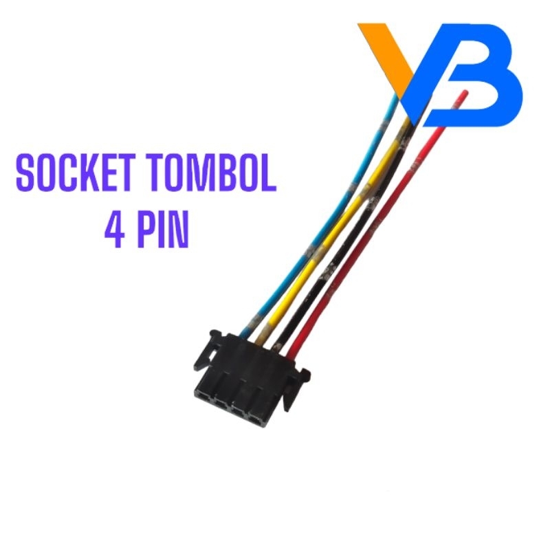 Jual Socket Tombol 4 Pin Soket Tombol Dim | Shopee Indonesia