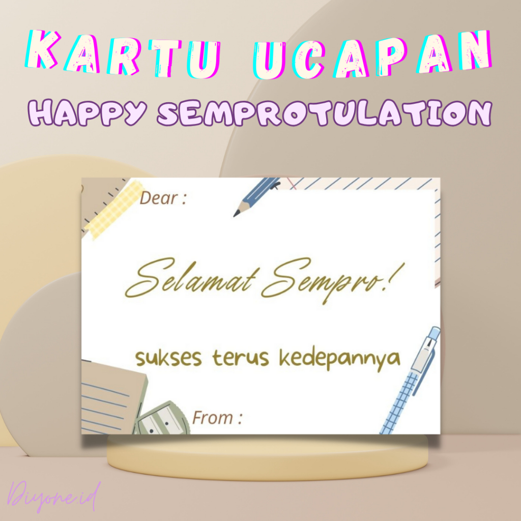 Jual (ISI 5 KARTU) KARTU UCAPAN SEMPRO/SELAMAT SEMPRO/GREETING CARDS SELAMAT SIDANG/SEMANGAT ...