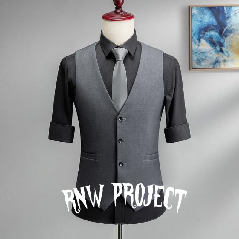 Jual rompi jas formal basic pria wanita/rompi formal hotel/rompi vest ...