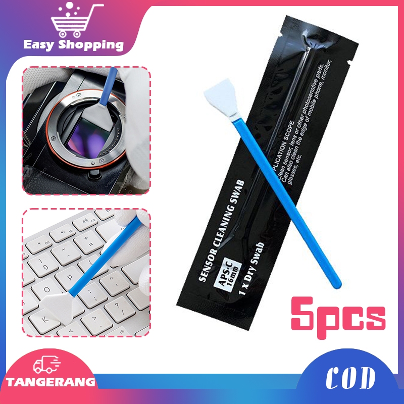 Jual 5pcs Cleaning Swab Sensor Camera 16mm Stick Pembersih Sensor ...