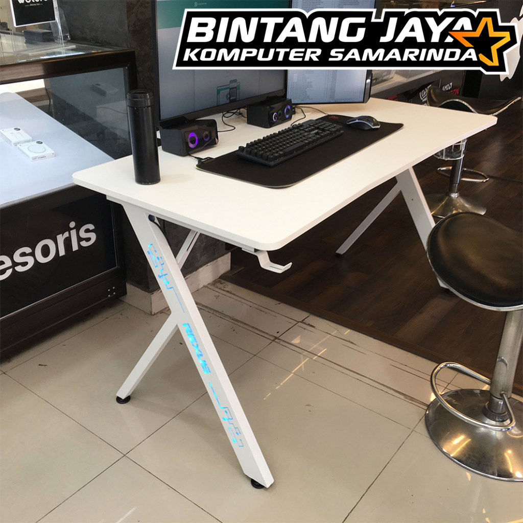 Jual Meja Gaming Rexus Gala RXD-140 RGB LED Gaming Desk Carbon | Shopee ...