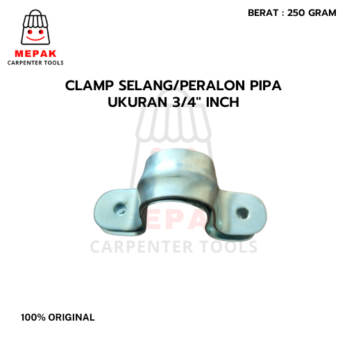 Jual Klem Pipa omega Plat Besi Clamp U Galvanis ukuran 3/4" Inch | Shopee Indonesia