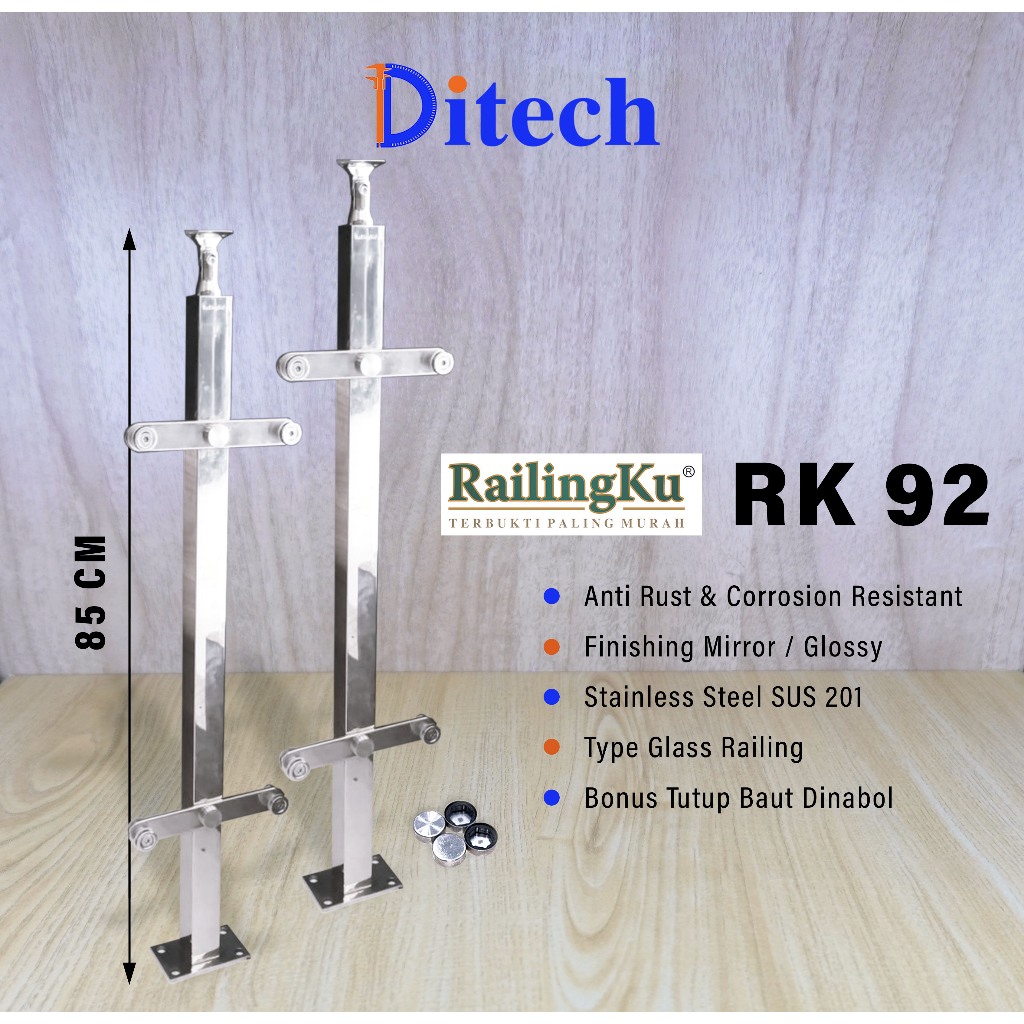 Jual RailingKu - Railing Tangga FULL STAINLESS - "BERAT 2KG"/ Tiang ...