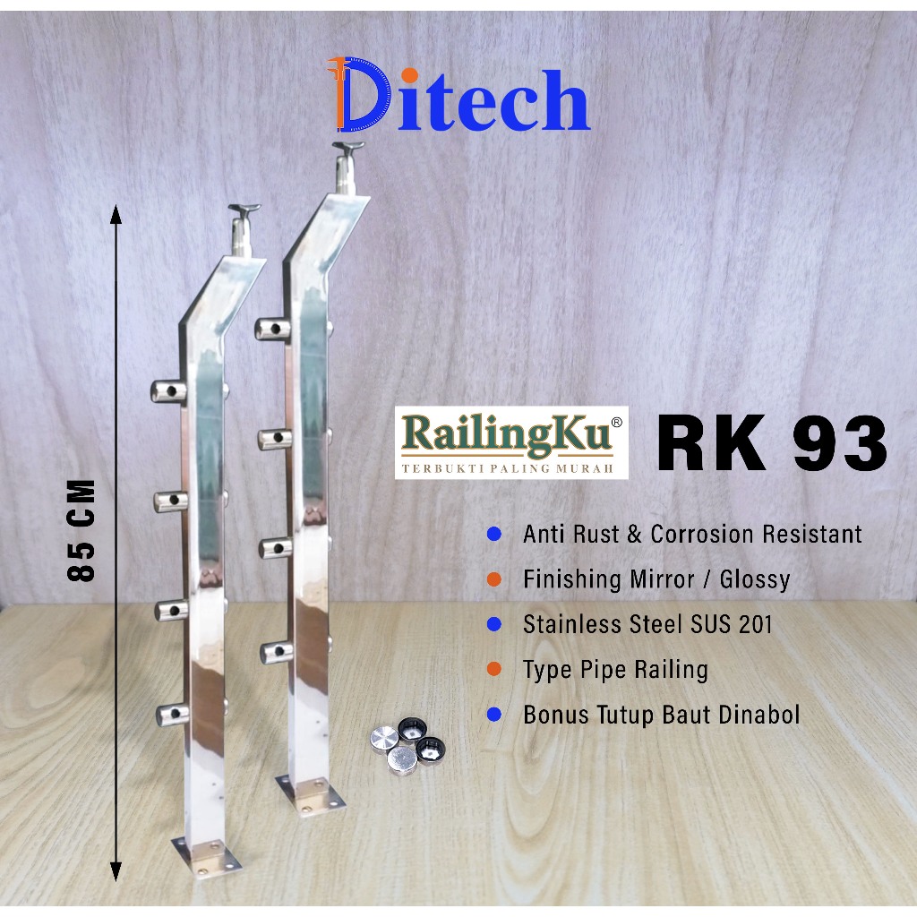 Jual RailingKu - Railing Tangga FULL STAINLESS - "BERAT 2KG"/ Tiang ...