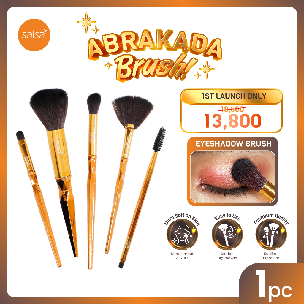 Jual SALSA Abrakada Brush - Kuas Make Up Set Brush Pemula Alat Rias ...