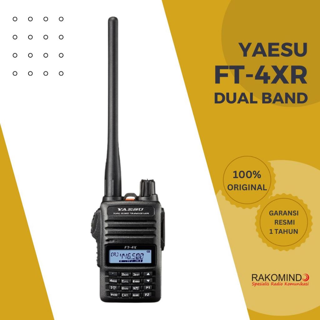 Jual HT Dual Band Yaesu FT-4X Original Frekuensi VHF 136-174 UHF 400-480 MHz | Shopee Indonesia