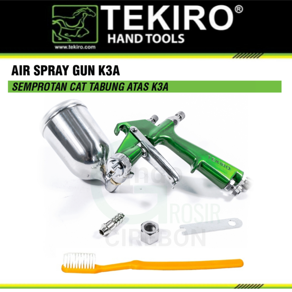 Jual TEKIRO Air Spray Gun K3A Original Semprotan Cat Tabung Atas K-3A | Shopee Indonesia