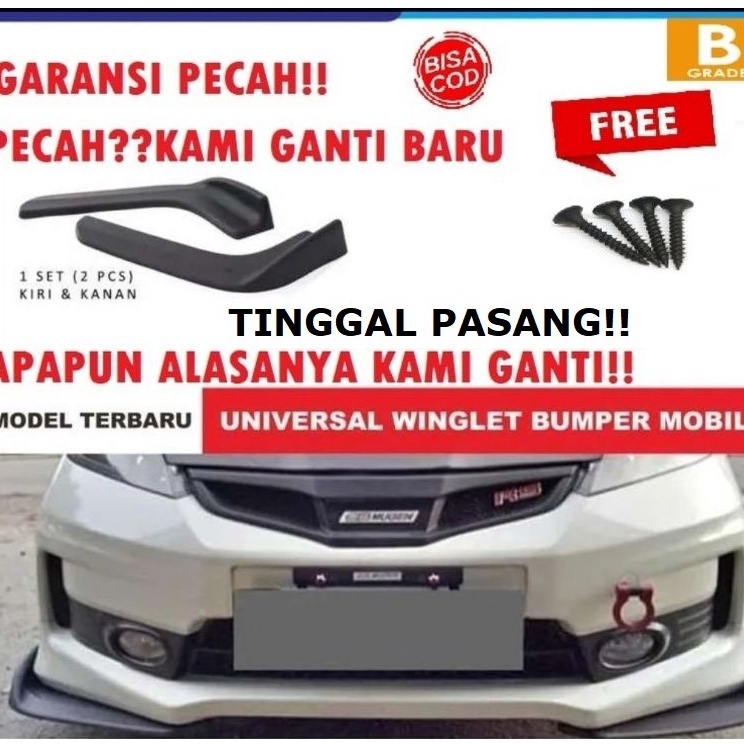 Jual Lips Bumper Winglet Lips Bumper Winglet universal A Grade B z ...