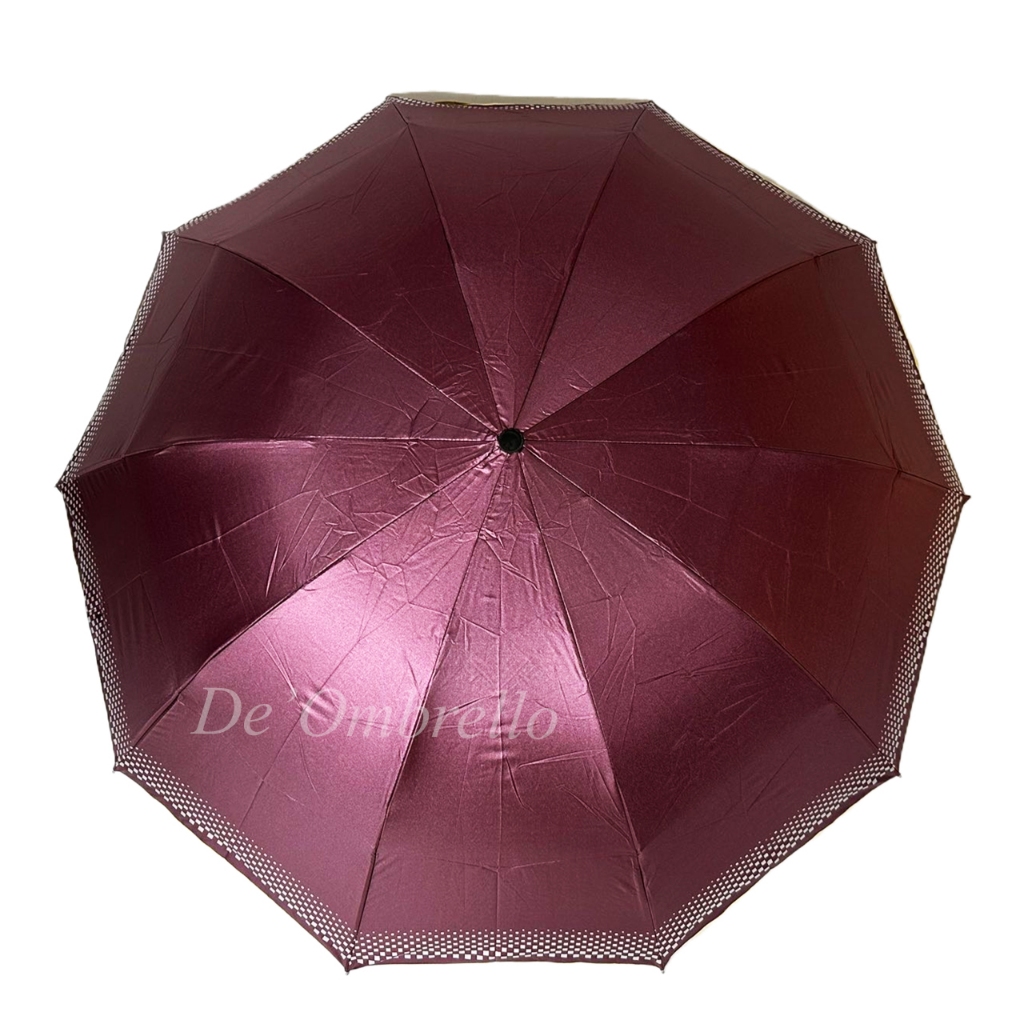 Jual (395)Payung 10 Jari Jumbo Polos Metalik Watercube List Cream Anti ...