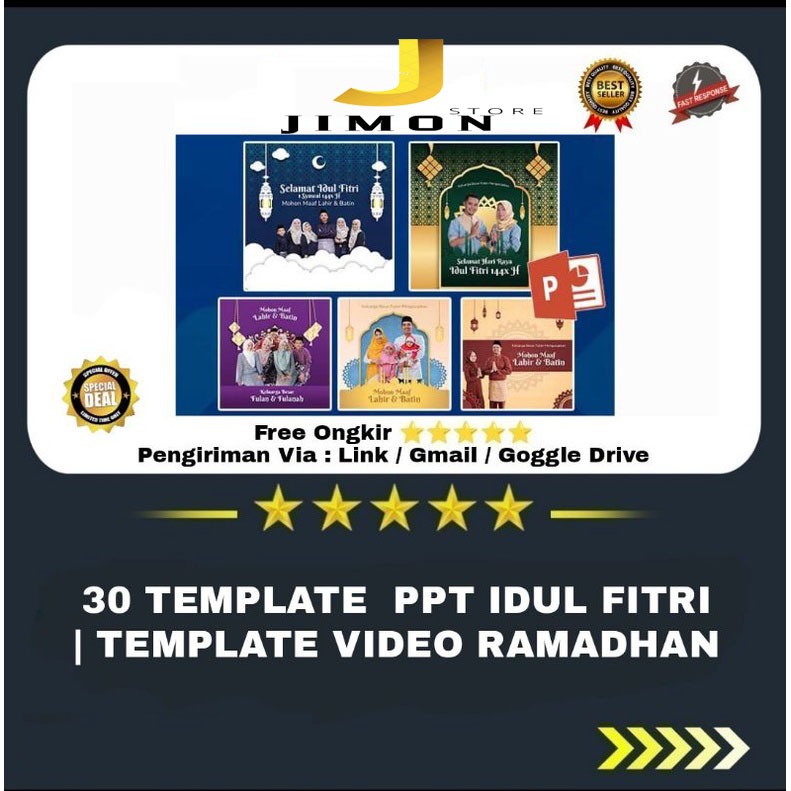 Jual Template PPT Video Ucapan Lebaran Hari Raya Idul Fitri & Idul Adha ...