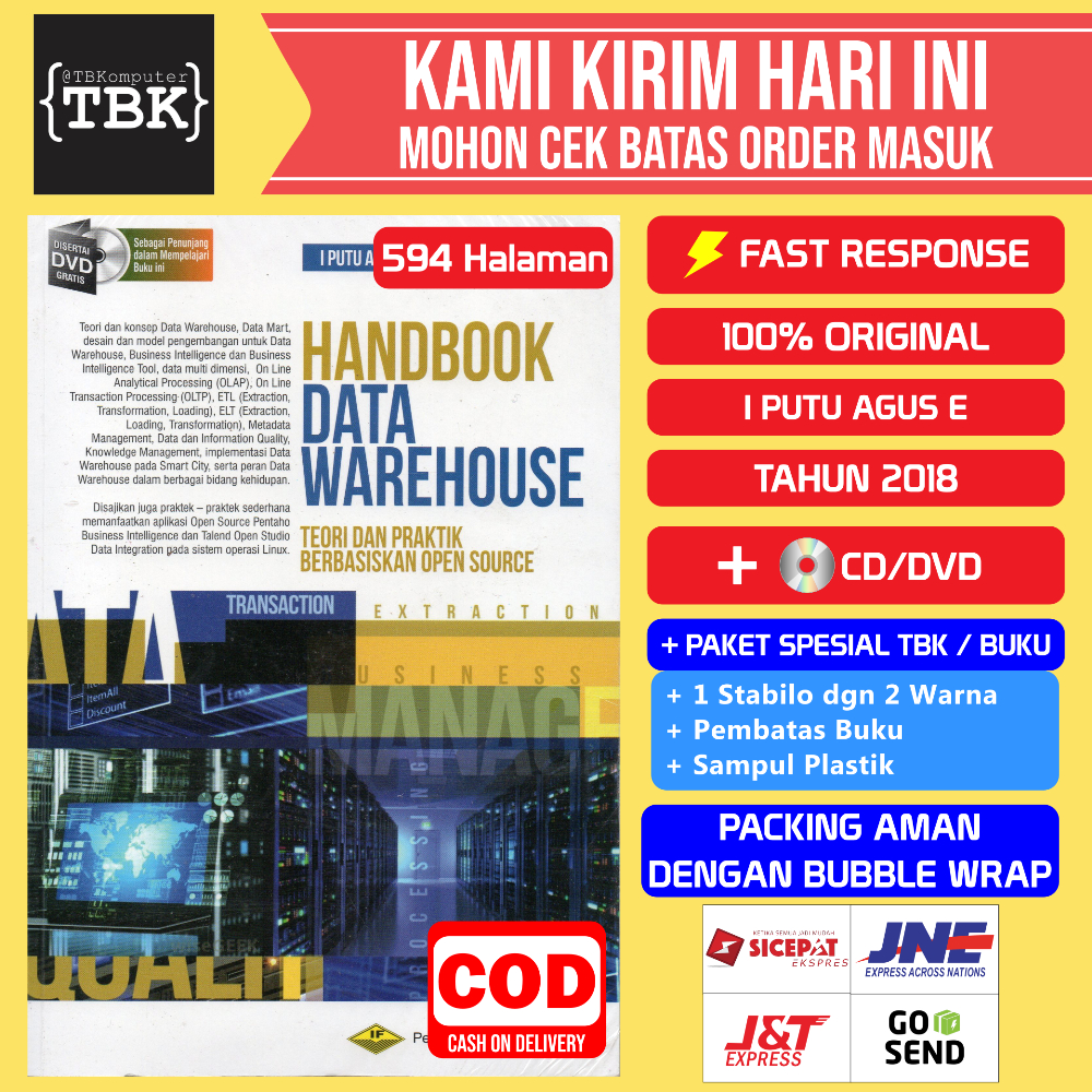 Jual BUKU HANDBOOK DATA WAREHOUSE TEORI DAN PRAKTIK BERBASISKAN OPEN SOURCE I PUTU AGUS EKA ...