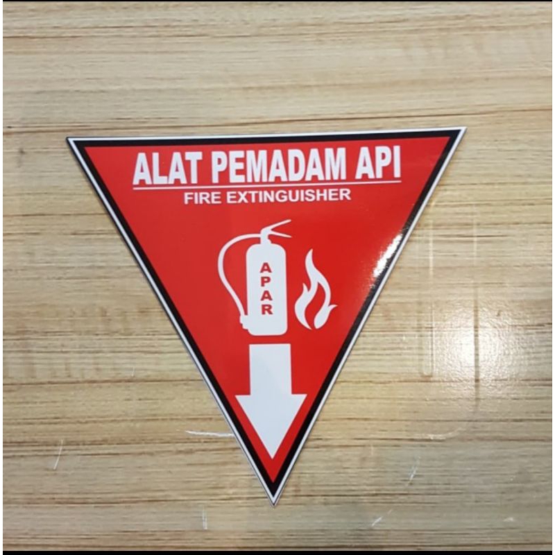Jual SIGN STIKER SEGITIGA ( APAR ) UK 10X10CM STIKER K3 SAFETY | Shopee ...