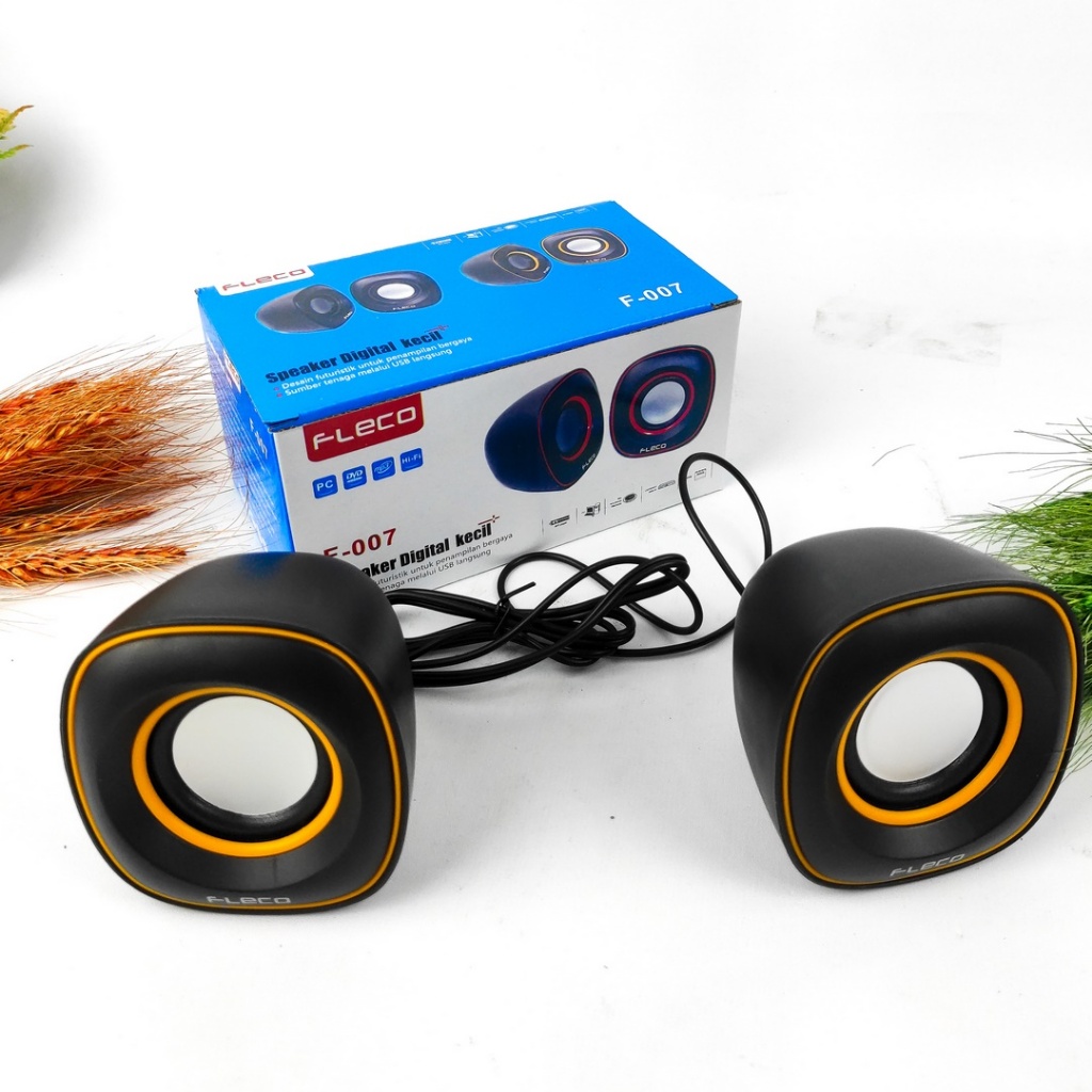 Jual Speaker Komputer Mini Fleco F-007 Speaker mini dengan pengatur ...