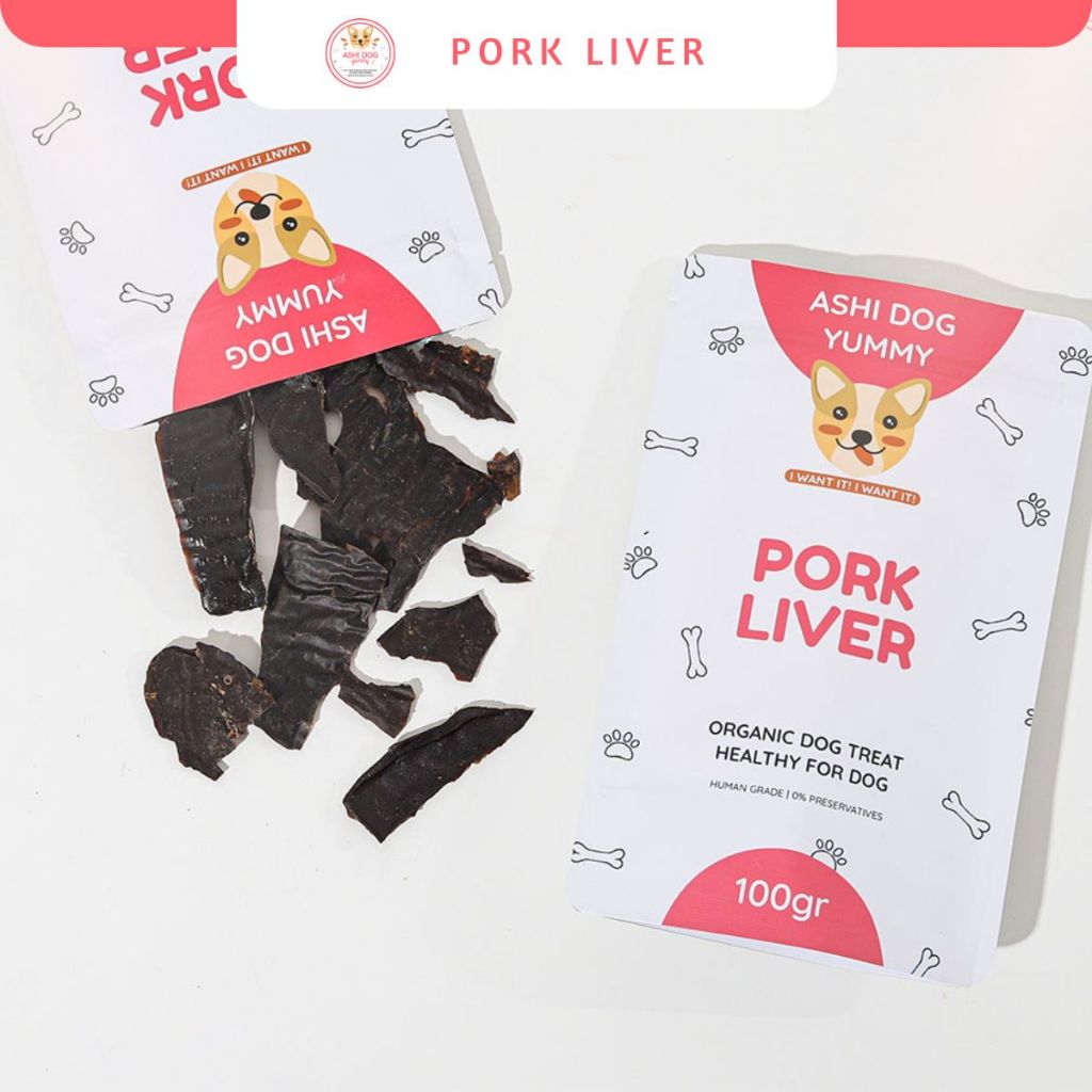 Jual ASHI Dog Treat Jerky Pork Liver Snack Makanan Anjing Pork Liver ...