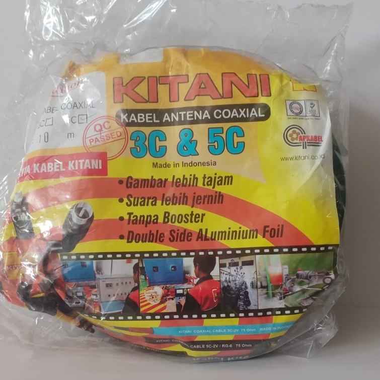 Jual KABEL ANTENA TV 5C 10 METER KITANI | Shopee Indonesia