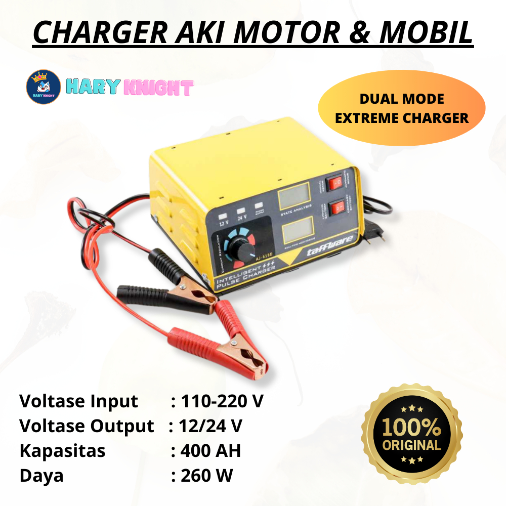 Jual Charger Aki Mobil 260W Intelligent Pulse 12V/24V 400AH Fast ...