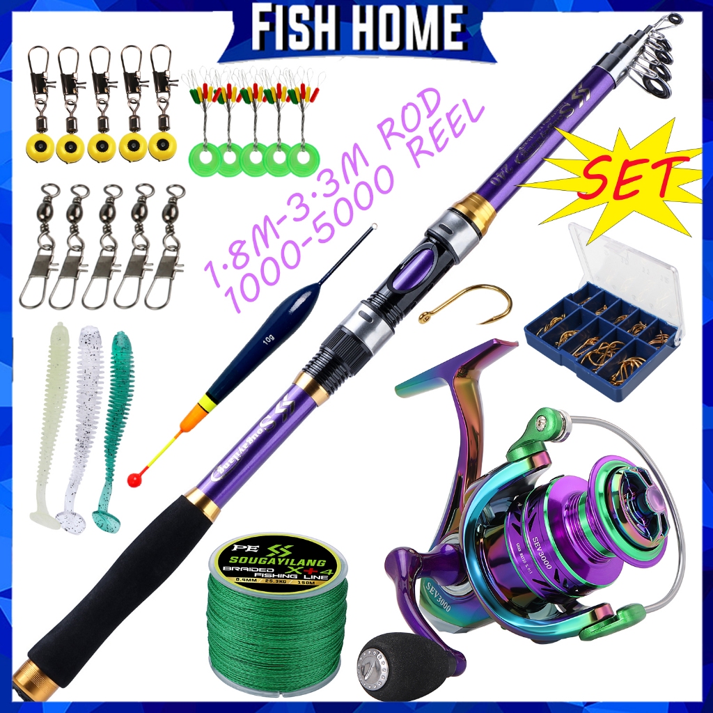 Jual Sougayilang 1.8M-3.3M joran pancing set Power Hand Glass Fiber ...