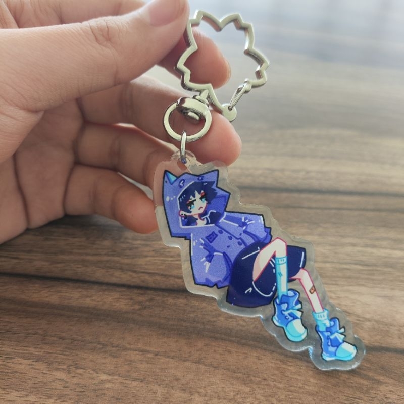 Jual [GENSHIN IMPACT] Scaramouche Cat Hoodie glitter epoxy keychain ...