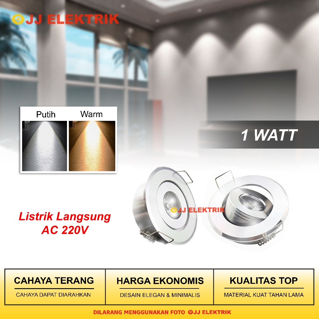 Jual Spotlight Mini 1W Lampu Sorot LED Kecil 1 Mata Warm White Atau Putih | Shopee Indonesia