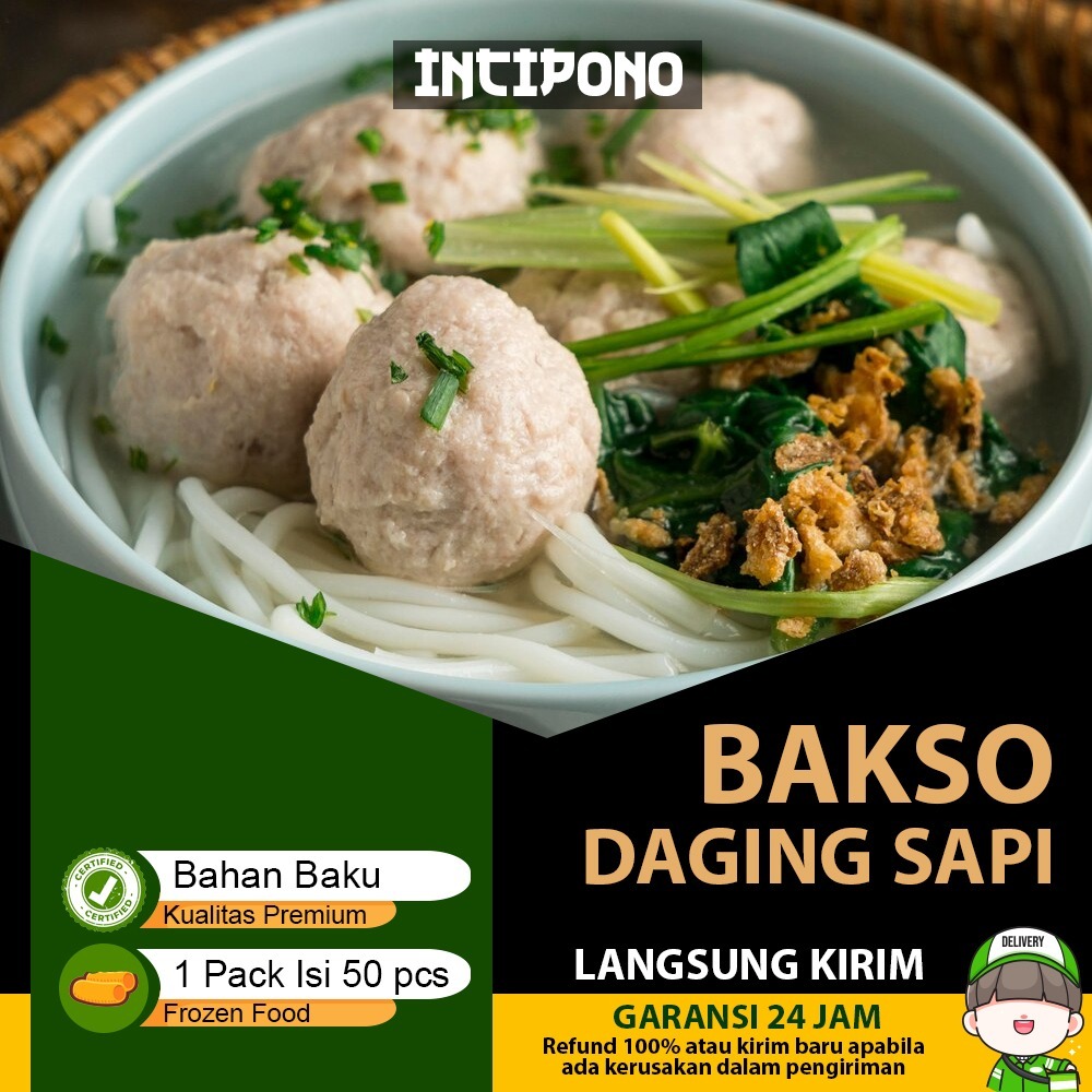 Jual Incipono Bakso Daging Sapi 1 Pack Isi 50 Pcs Frozen Food Halal ...