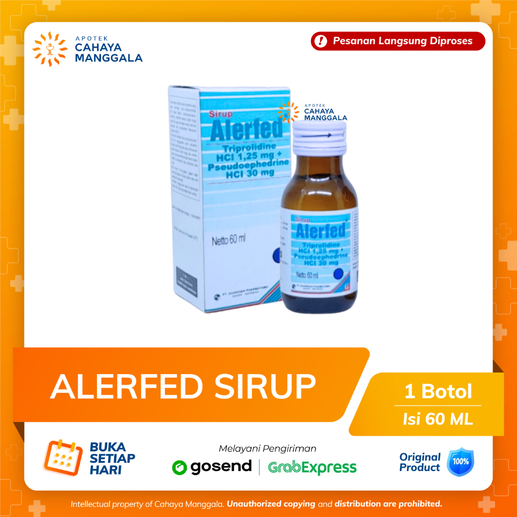 Jual ALERFED SIRUP BOTOL 60 ML | Shopee Indonesia