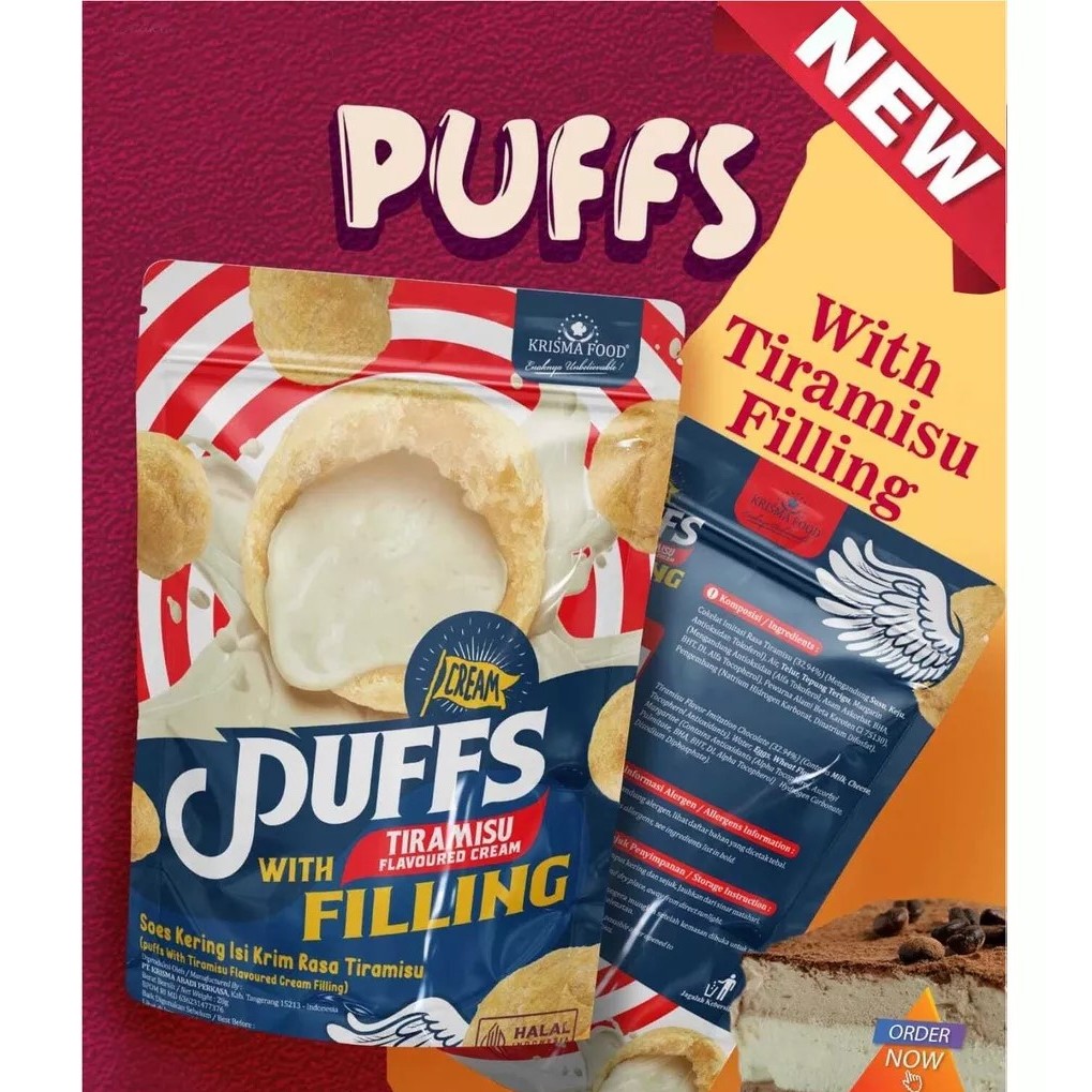 Jual KRISMA FOOD PUFFS ISI CREAM - KUE SOES 28gr | Shopee Indonesia