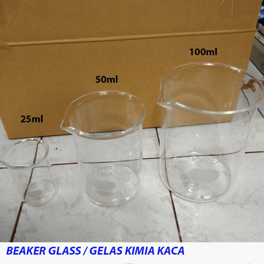 Jual Beaker Glass / Gelas Kimia Kaca 100ml | Shopee Indonesia