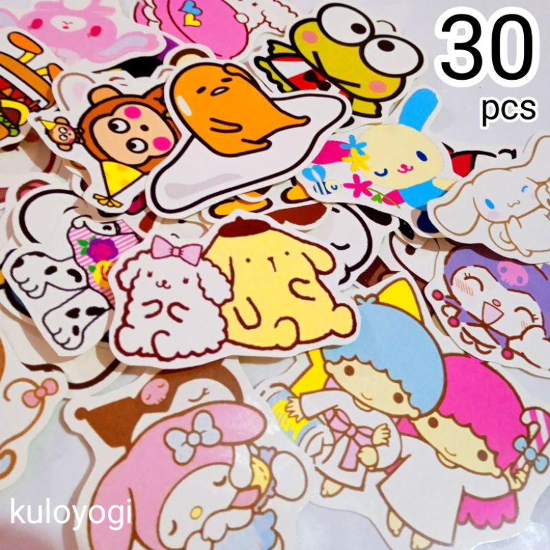 Jual Stiker Sanrio Sticker set Karakter Sanrio kuromi melody purin ...