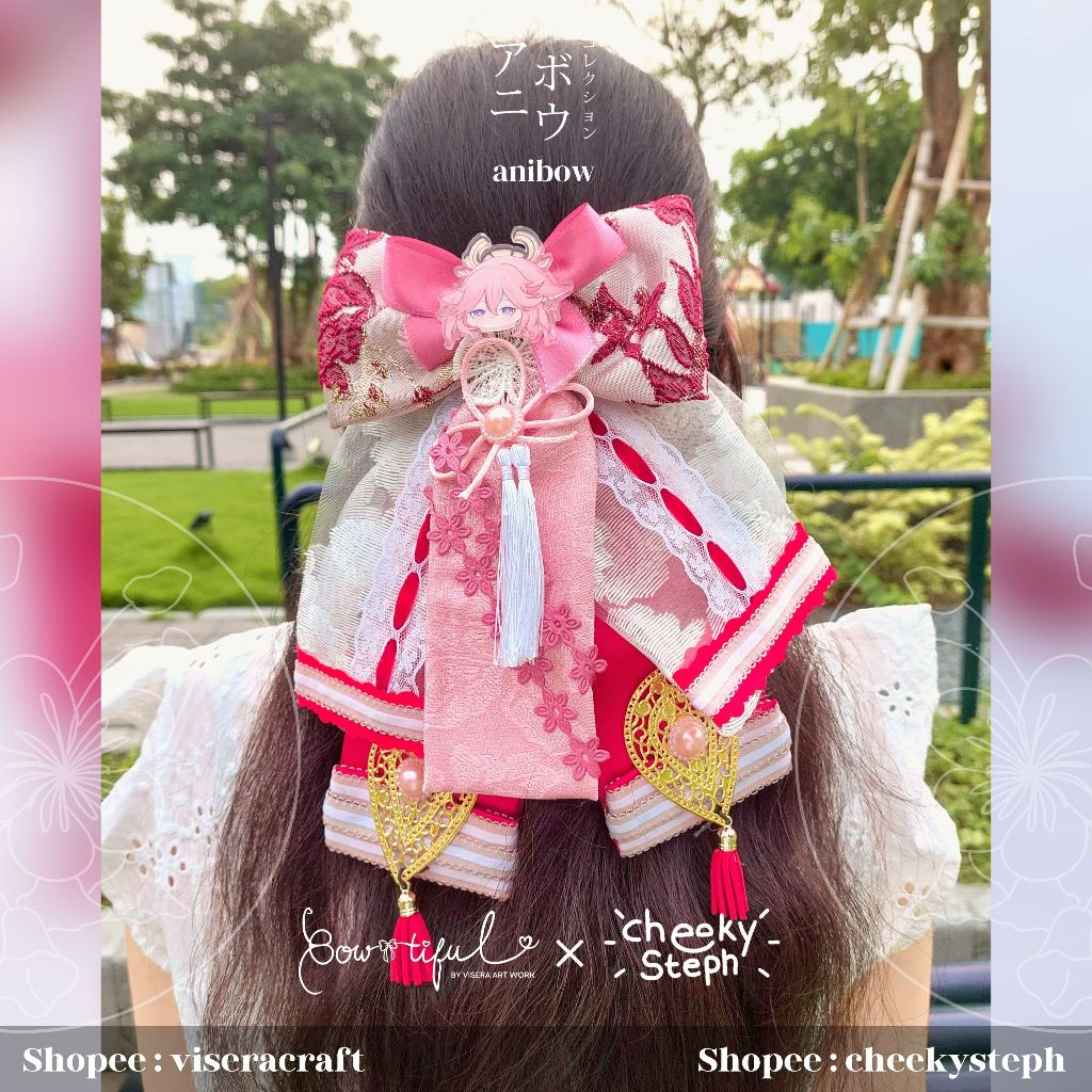 Jual Anibow Yae Miko 1 Genshin Impact Bow Jepit Rambut Aksesoris ...