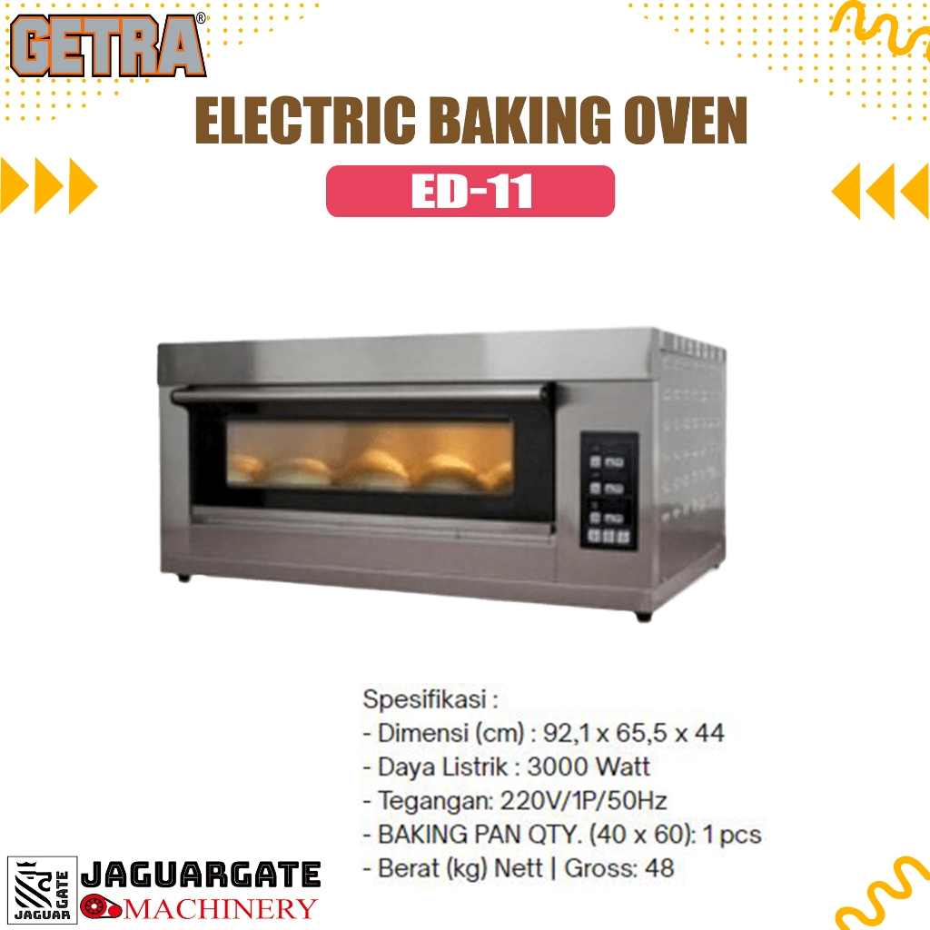 Jual GETRA Electric Baking Oven ED-11 / Oven Listrik 1 Deck 1 Loyang ...