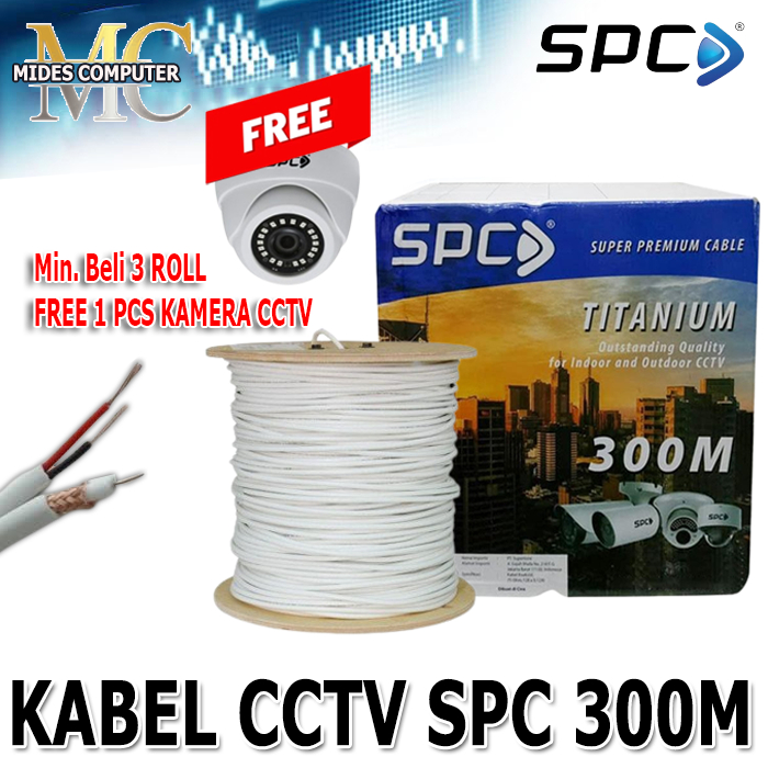 Jual Kabel SPC CCTV 300 meter / Kabel CCTV RG59 TITANIUM SPC 300M ...