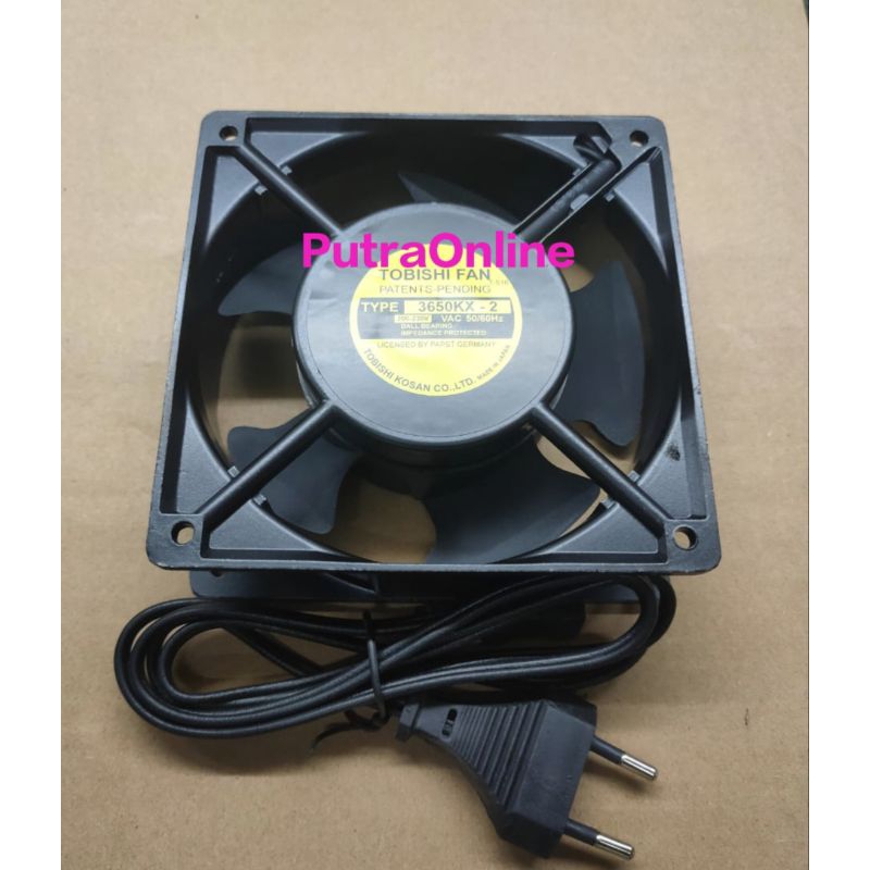 Jual FAN 12CM AC 200-230V Merek TOBISHI FAN Ball Bearing Made in Japan | Shopee Indonesia