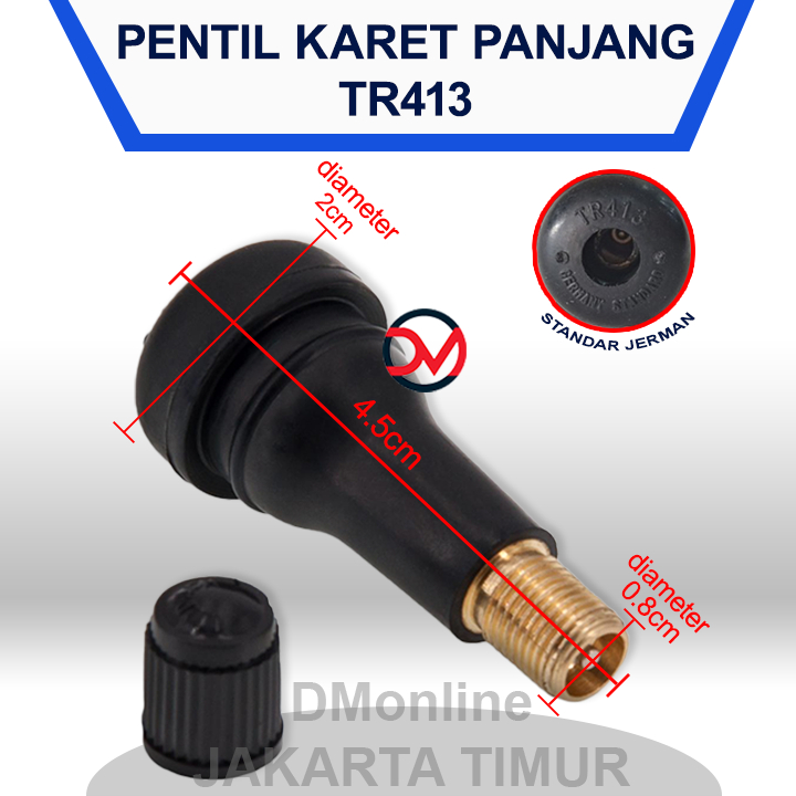 Jual TR413 Pentil Ban Mobil Tubeless Karet Panjang TR-413 | Shopee Indonesia