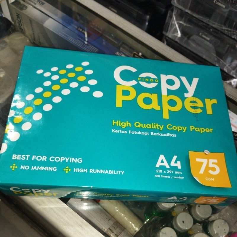 Jual KERTAS HVS A4 75GSM (1 RIM-500 LBR) | Shopee Indonesia