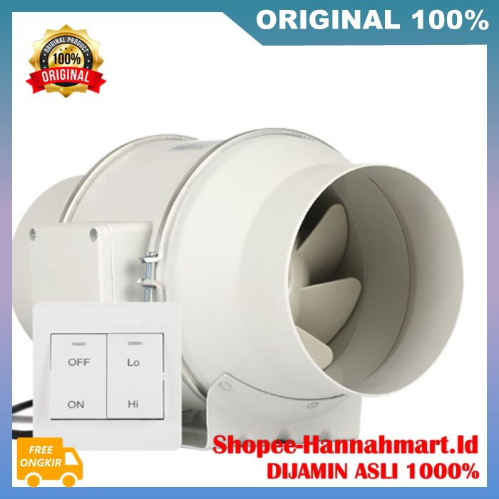 Jual Inline Fan PP 8" Inline Duct Fan/Hydroponic fan 8 Inch/ Blower Hisap 100% ORIGINAL | Shopee ...