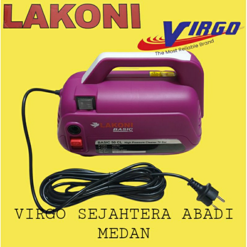 Jual 50CL MESIN CUCI MOBIL MOTOR HIGH PRESSURE JET CLEANER LAKONI BASIC ...