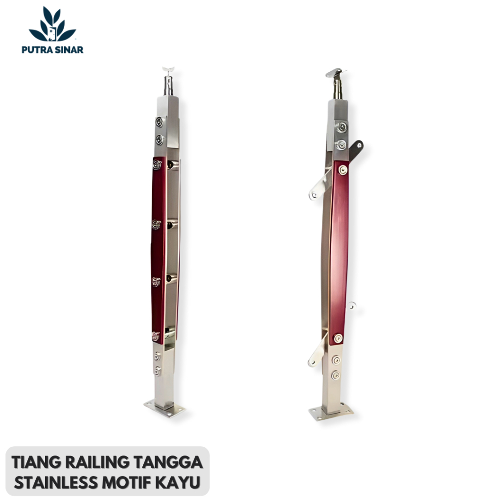 Jual Tiang Railing Tangga Stainless Motif Kayu | Shopee Indonesia