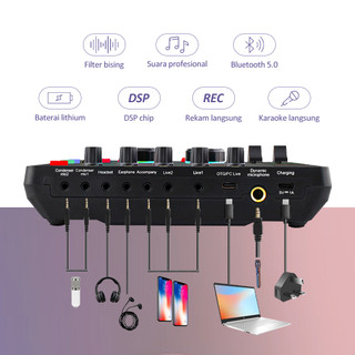 Jual Bonkyo F999 SoundCard Bluetooth compatible External Wireless DJ ...