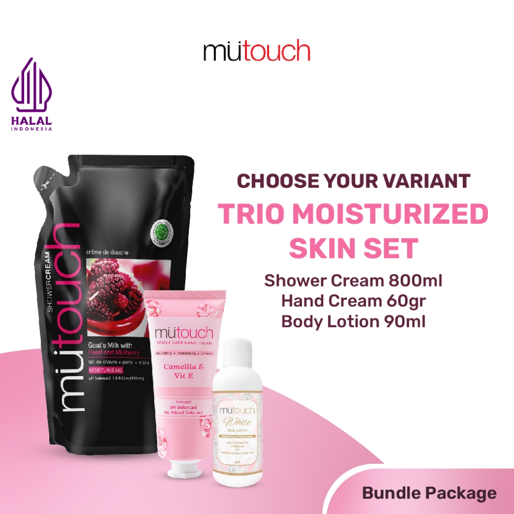Jual PAKET Mutouch Sabun Mandi 800ml + Hand Cream + White Lotion 90m ...