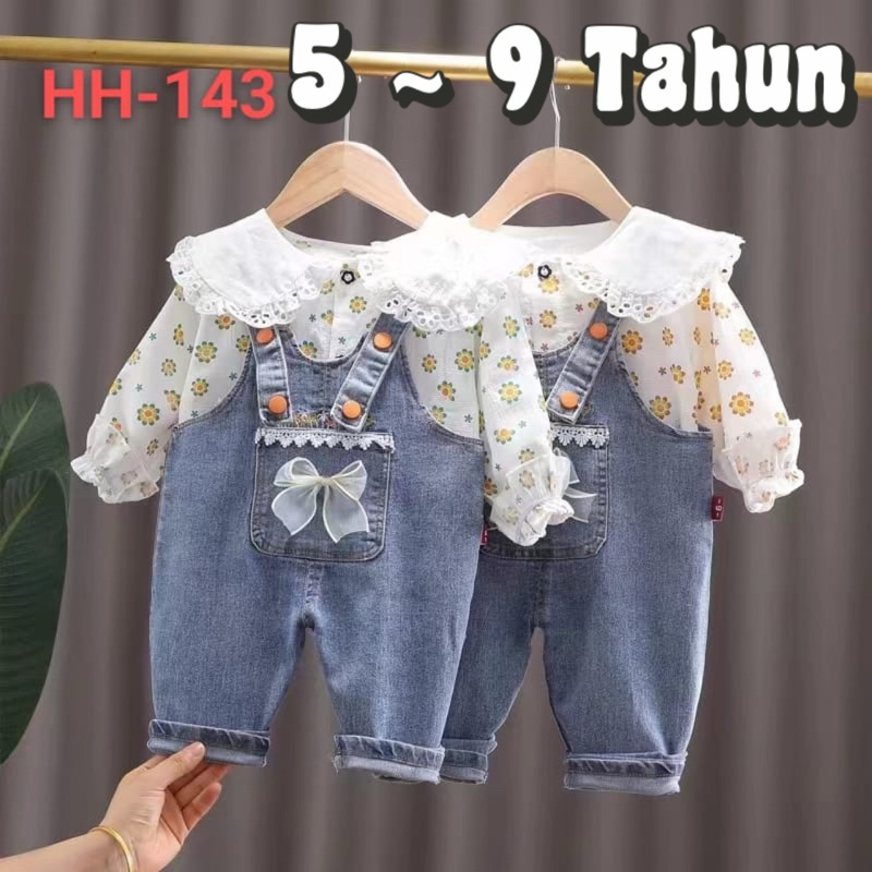 Jual SETELAN OVERALL PP PREMIUM ANAK PEREMPUAN USIA 5 - 9 TAHUN (HH - 143) | Shopee Indonesia