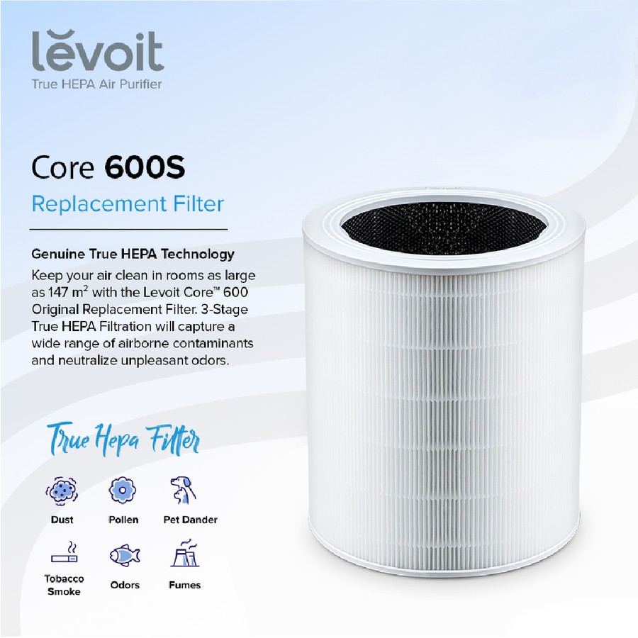 Jual Levoit Replacement Filter Core 600S HEPA13 Air Purifier Original ...