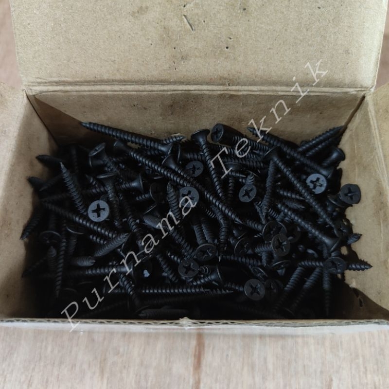 Jual Baut Skrup Hitam Baut Sekrup Hitam Baut Gypsum 1-1/2" - Satu Kotak ...