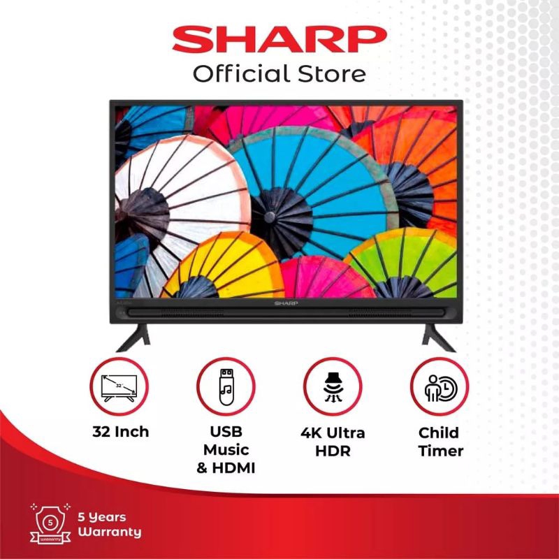 Jual Easy Smart TV LED Digital SHARP Aquos 32" 2T-C32DF1i ( Smart TV 32 inch ) | Shopee Indonesia