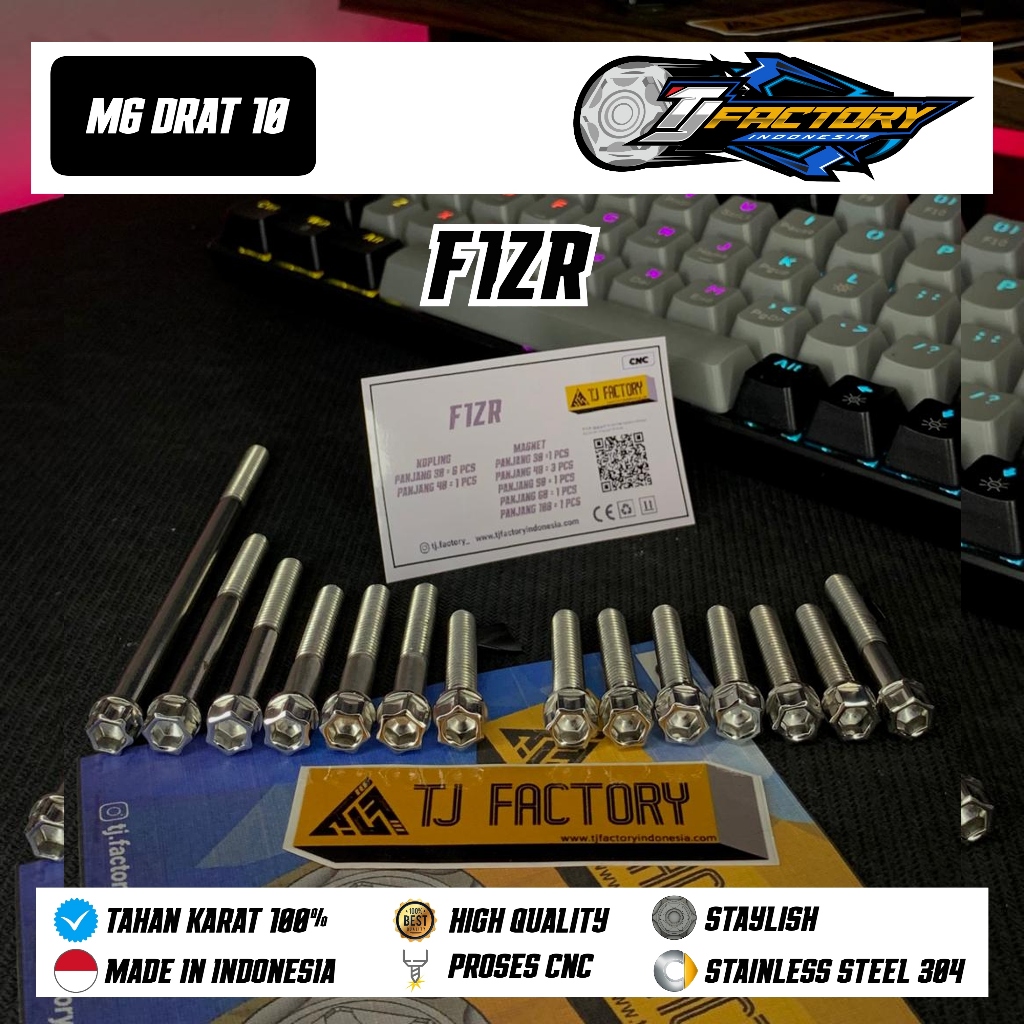 Jual 1 Set Baut Stainless CNC Fizr Bak Kalter F1zr F1ZR 2 Kunci by TJ ...