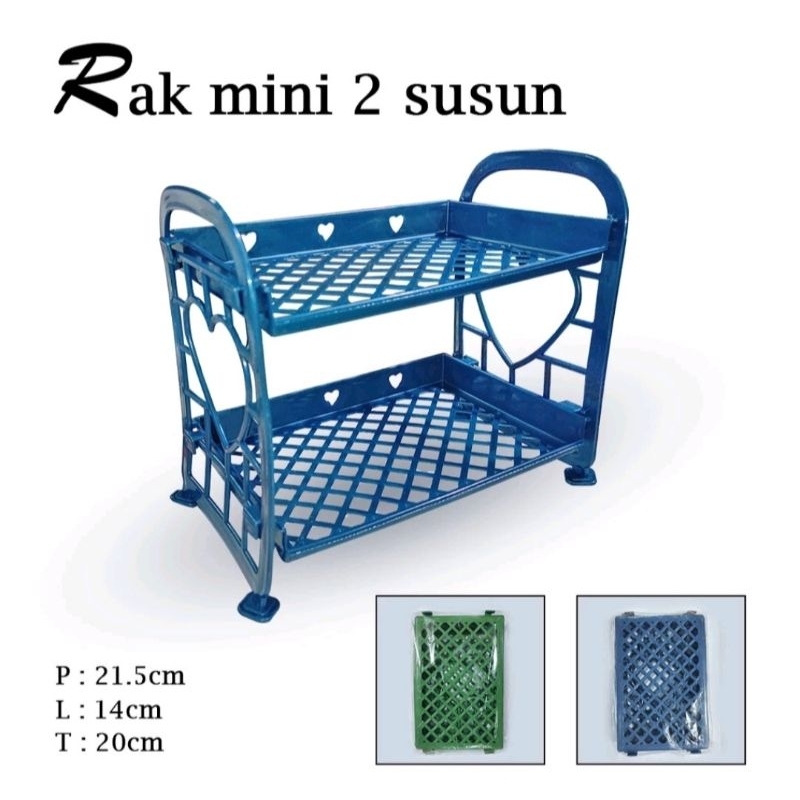 Jual Rak Susun Plastik 2 Tingkat / Rak Susun Mini Portable | Shopee ...