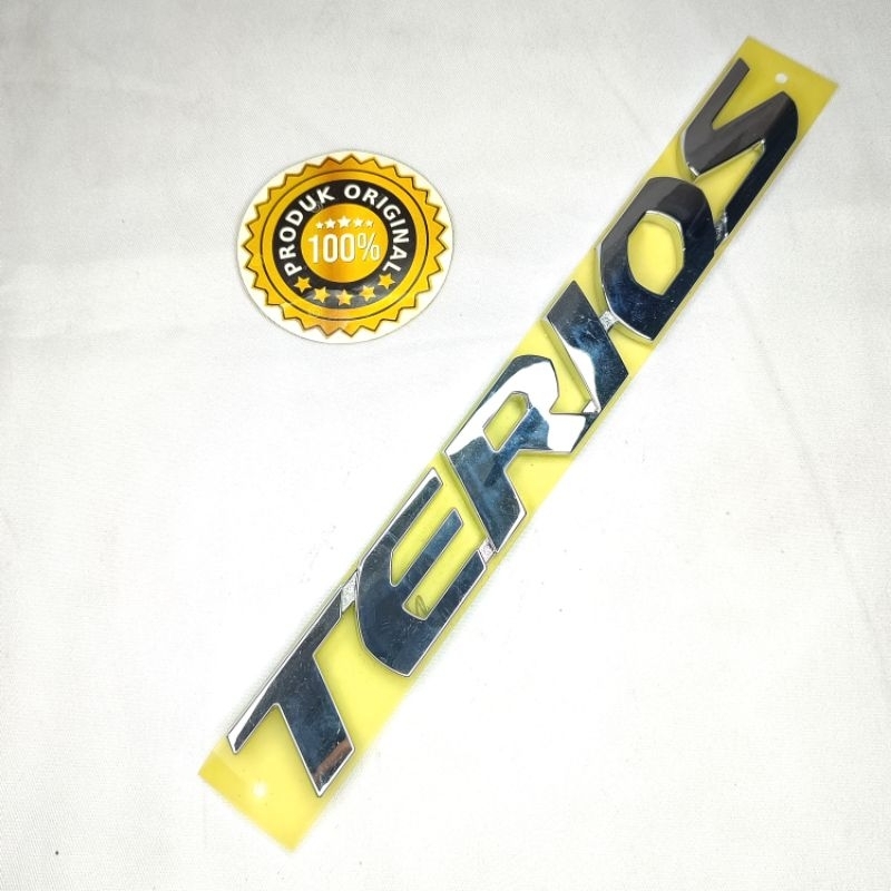 Jual emblem tulisan terios silver original | Shopee Indonesia