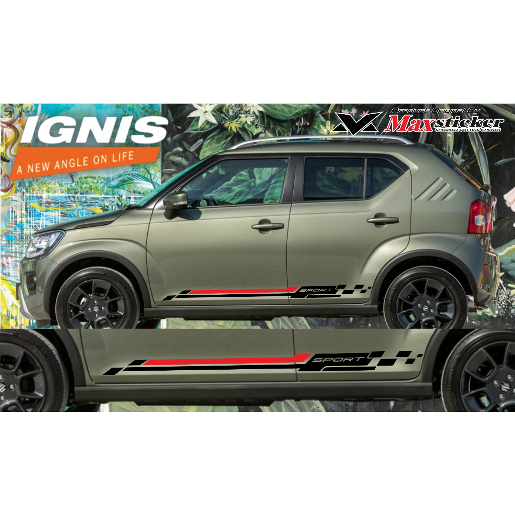 Jual Sticker MOBIL Suzuki IGNIS Terbaru STRIPING SAMPING MOBIL IGNIS ...
